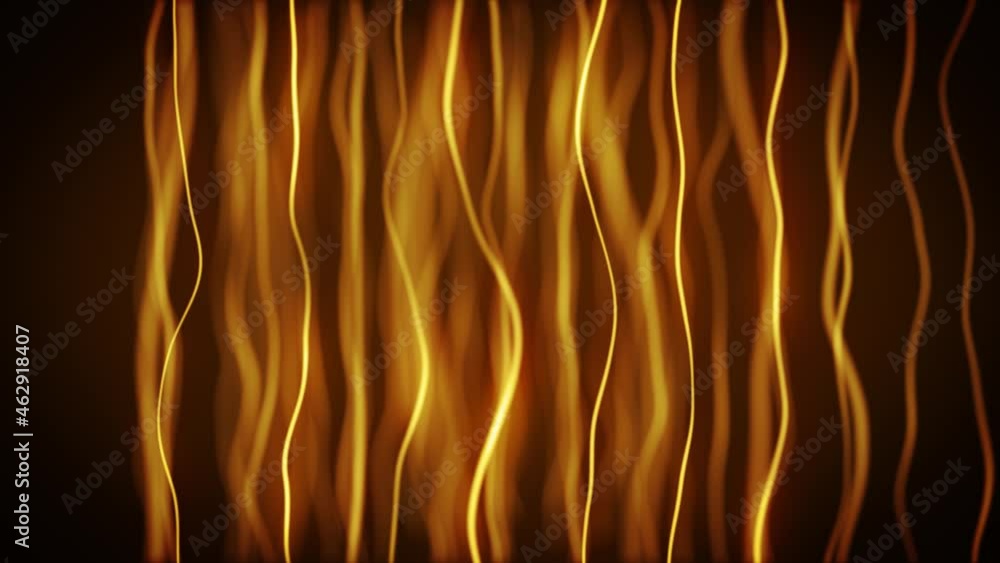 Abstract Gold Strings Waving Fx Background Loop/ 4k animation of an ...