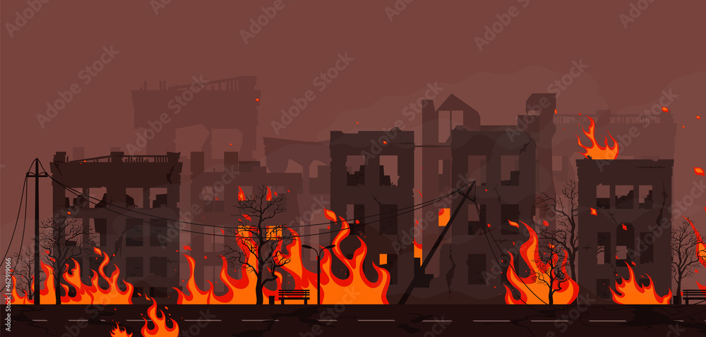 City On Fire Drawing