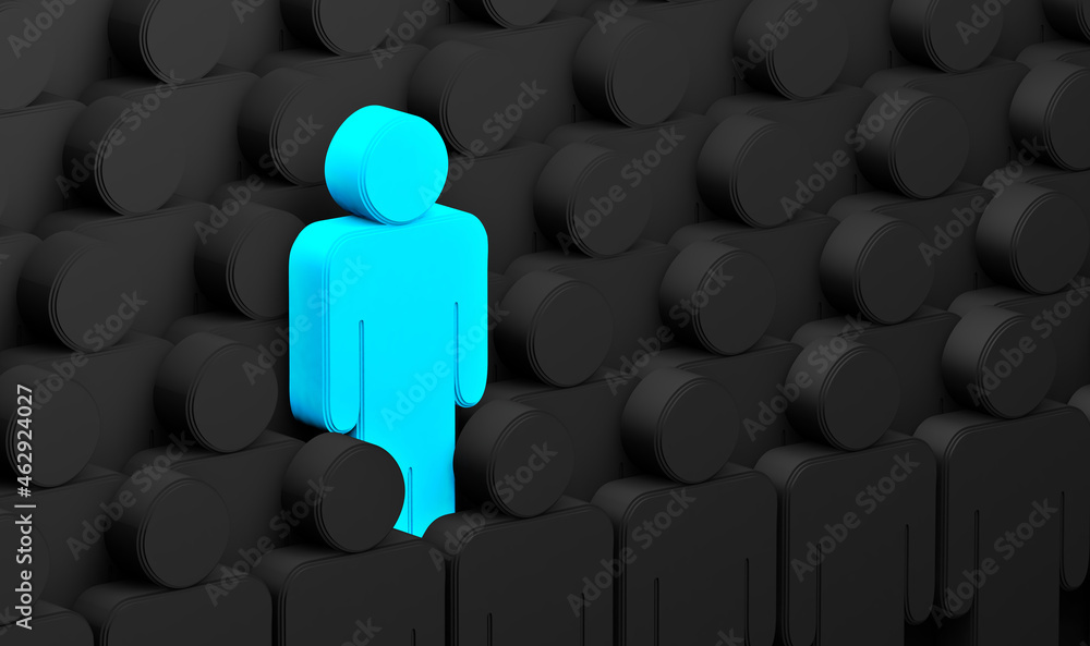 Concepto de único y exclusivo.Ilustración 3d. Imagen conceptual de ...