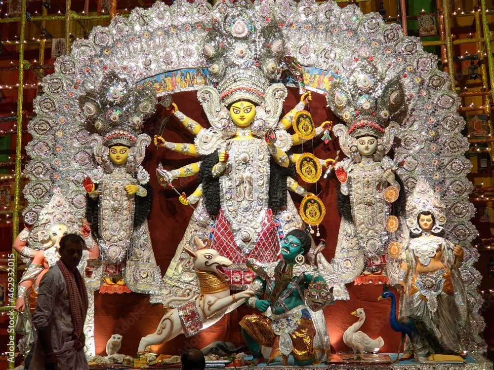 Durga Puja celebration in Bengal India Stock Photo | Adobe Stock