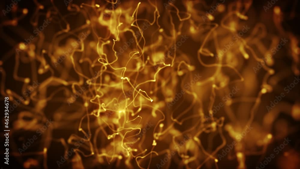 Abstract Gold Strings Waving Fx Background Loop/ 4k animation of an ...