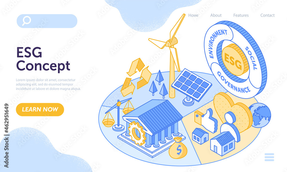 ESG concept of environmental, social and governance. Modern sustainable ...