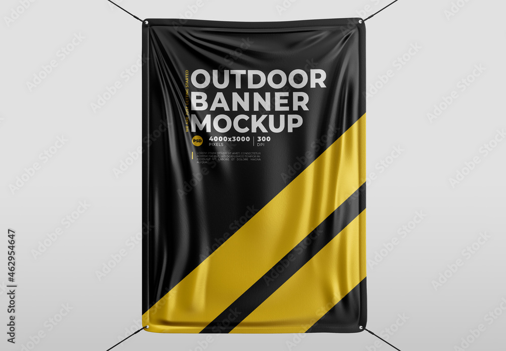 Outdoor Banner Mockup Stock Template | Adobe Stock