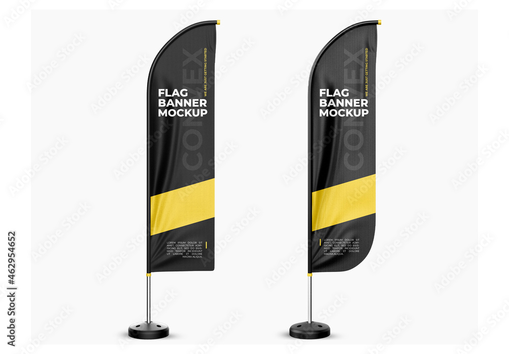 Feather Flag Banner Mockup Stock Template | Adobe Stock