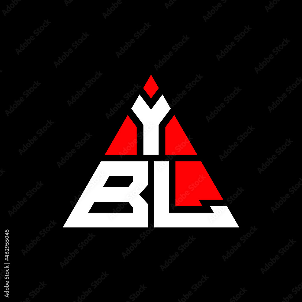 Vetor de YBL triangle letter logo design with triangle shape. YBL ...