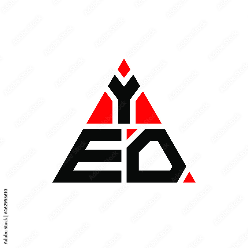 YEO triangle letter logo design with triangle shape. YEO triangle logo ...