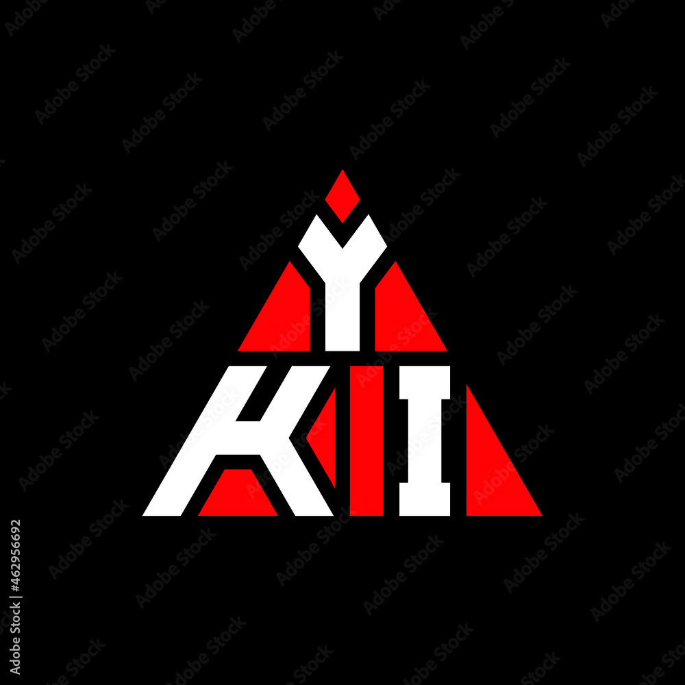 YKI triangle letter logo design with triangle shape. YKI triangle logo ...