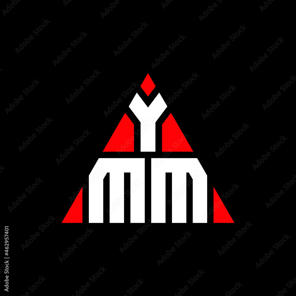 YMM triangle letter logo design with triangle shape. YMM triangle logo ...