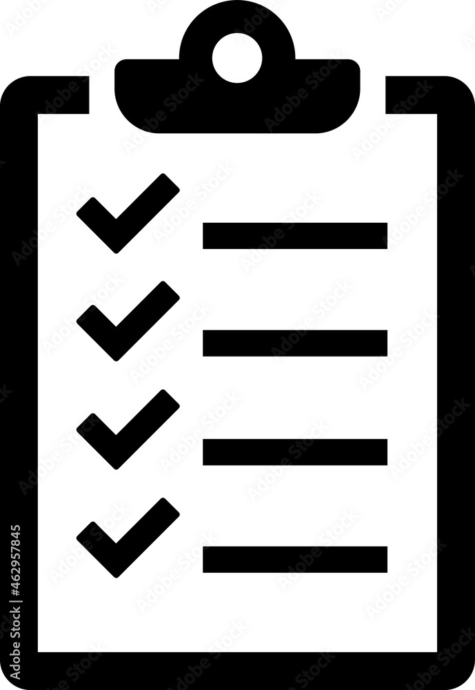 Checklist vector icon, Check List isolated flat linear icon Stock ...