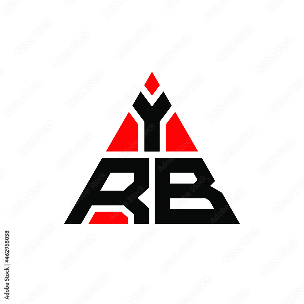 YRB triangle letter logo design with triangle shape. YRB triangle logo ...
