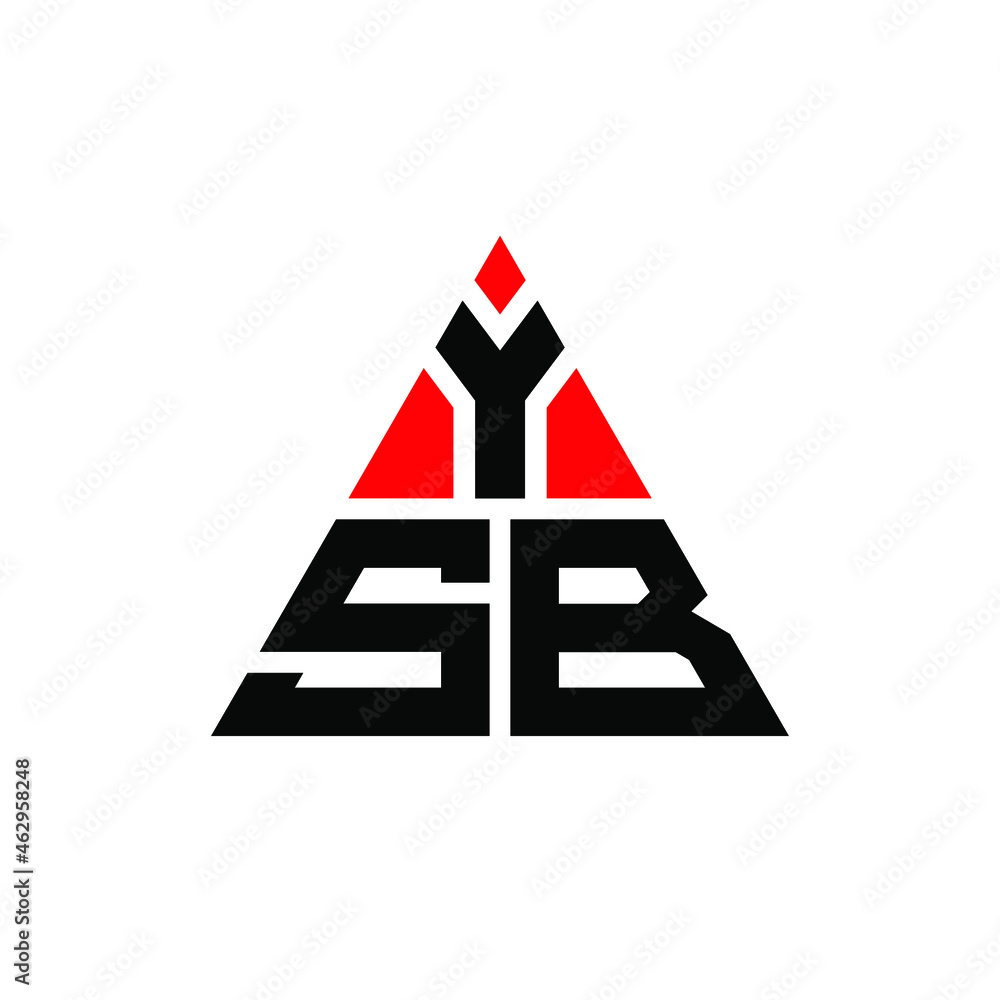 YSB triangle letter logo design with triangle shape. YSB triangle logo ...