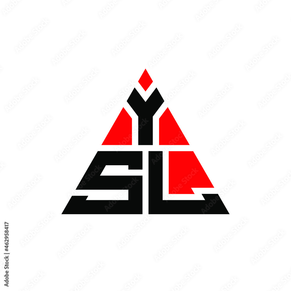 YSL triangle letter logo design with triangle shape. YSL triangle logo ...