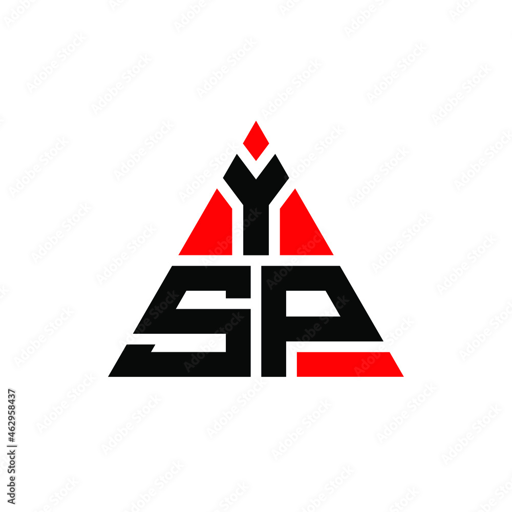 YSP triangle letter logo design with triangle shape. YSP triangle logo ...