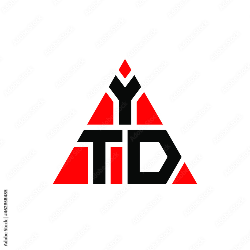 YTD triangle letter logo design with triangle shape. YTD triangle logo ...