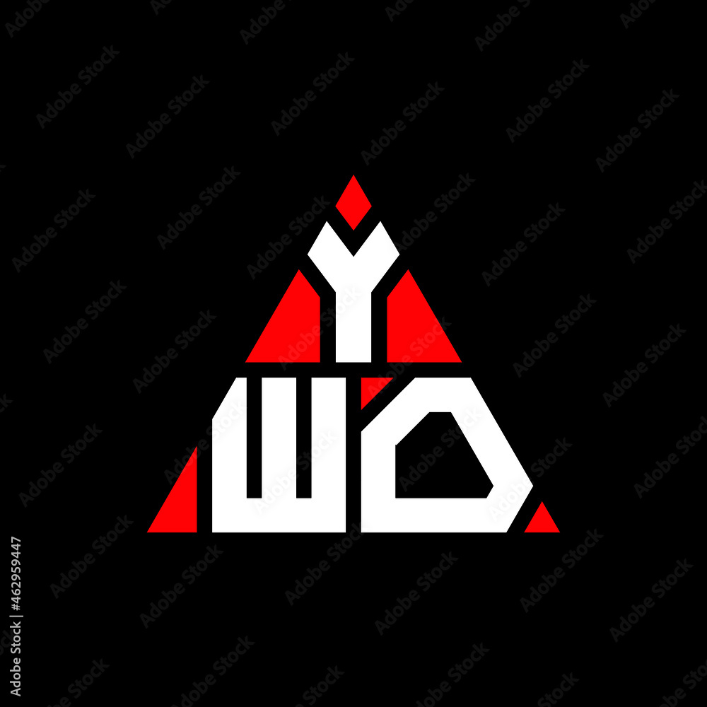 YWO triangle letter logo design with triangle shape. YWO triangle logo ...