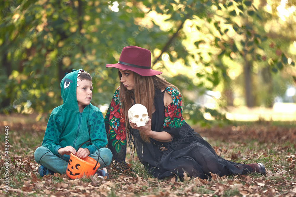 Scary Stories For A Mom And Son Halloween In The Woods Autumn Leaves scary-stories-for-a-mom-and-son-halloween-in-the-woods-autumn-leaves