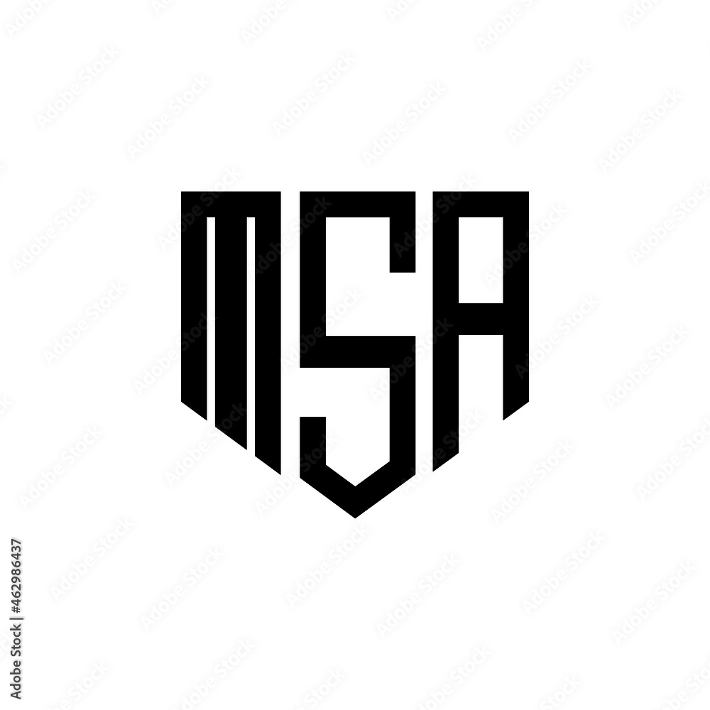 Vecteur Stock MSA letter logo design with white background in ...