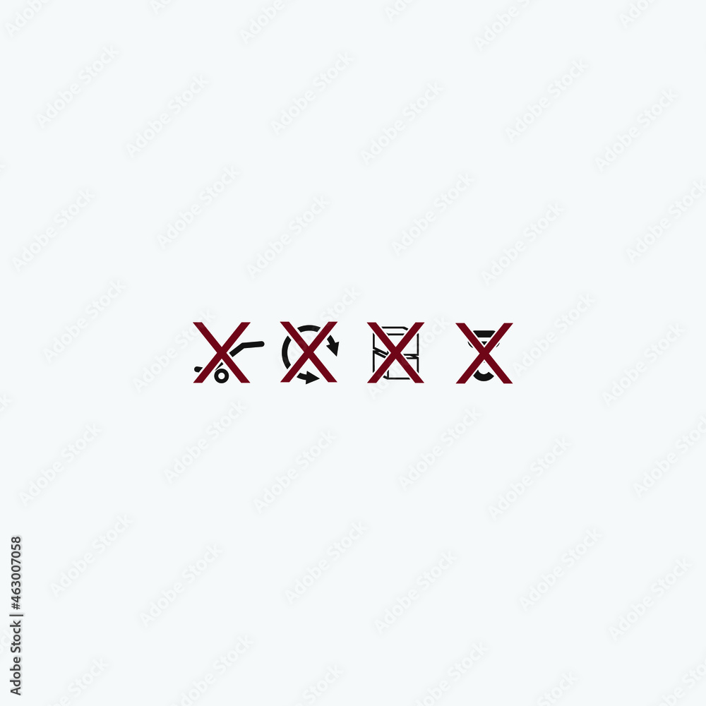 Set Of Packing Symbol.Packing icon symbols black vector image Stock ...