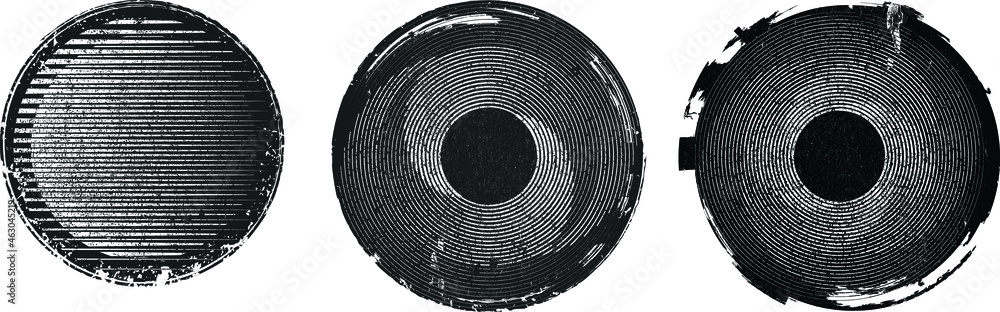 Grunge lines in Circle Form . Spiral Vector Illustration .Textured ...