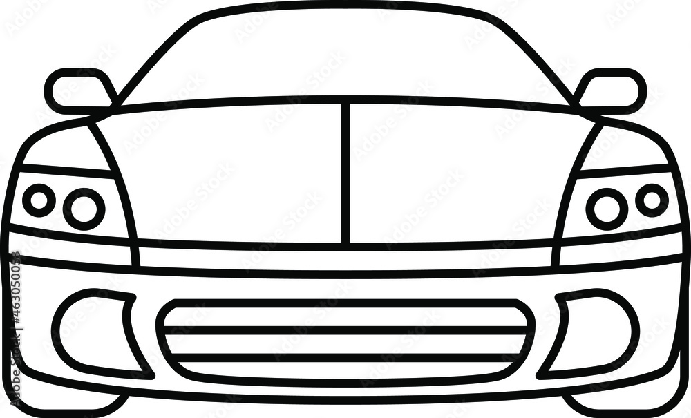 Car Front Vector Art