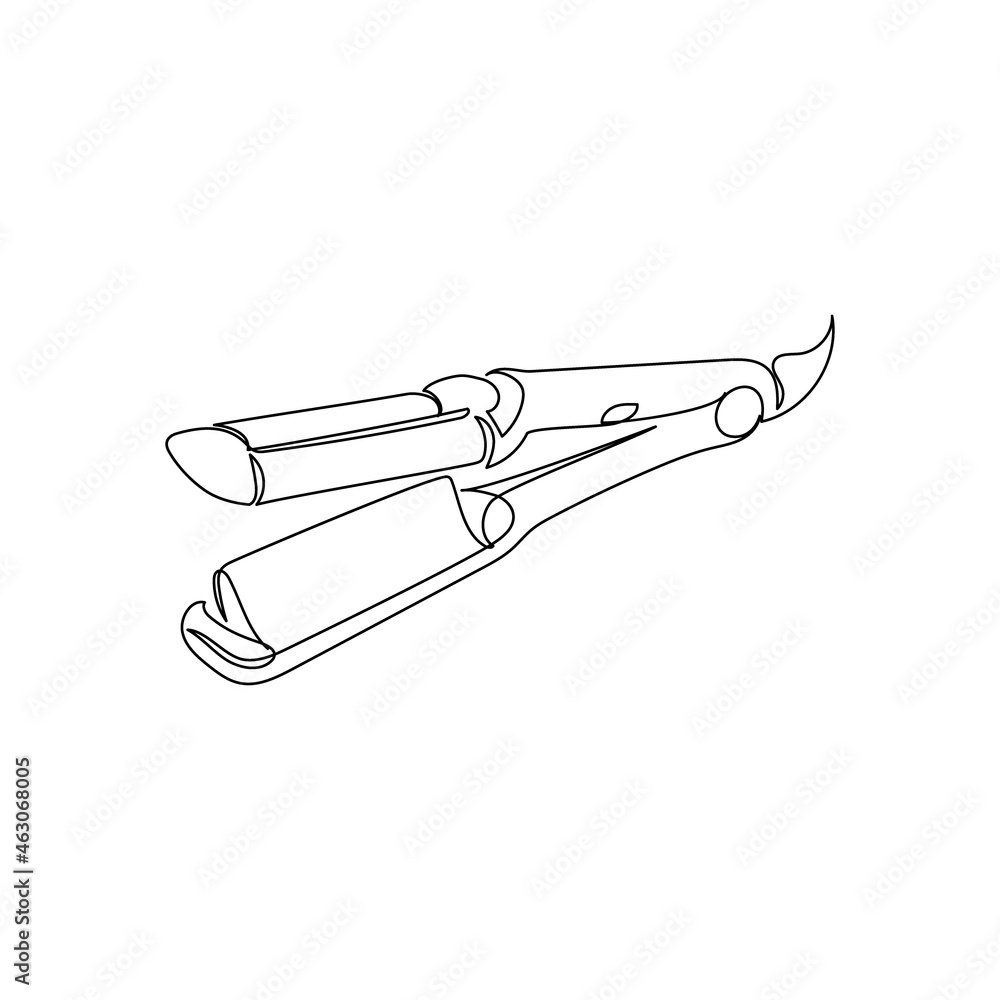 Curling Iron Drawing