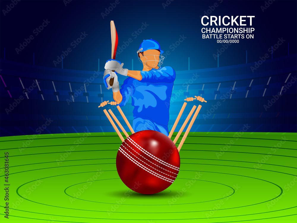 Live cricket tournament match background Stock Vector | Adobe Stock