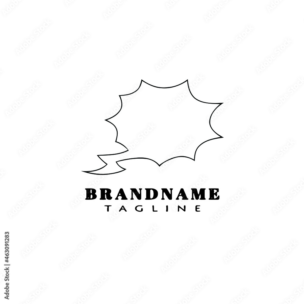 speech bubble logo cartoon icon template style vector illustration ...