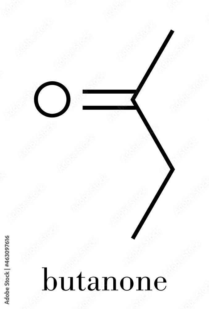 Butanone (methyl ethyl ketone, MEK) industrial solvent, chemical ...