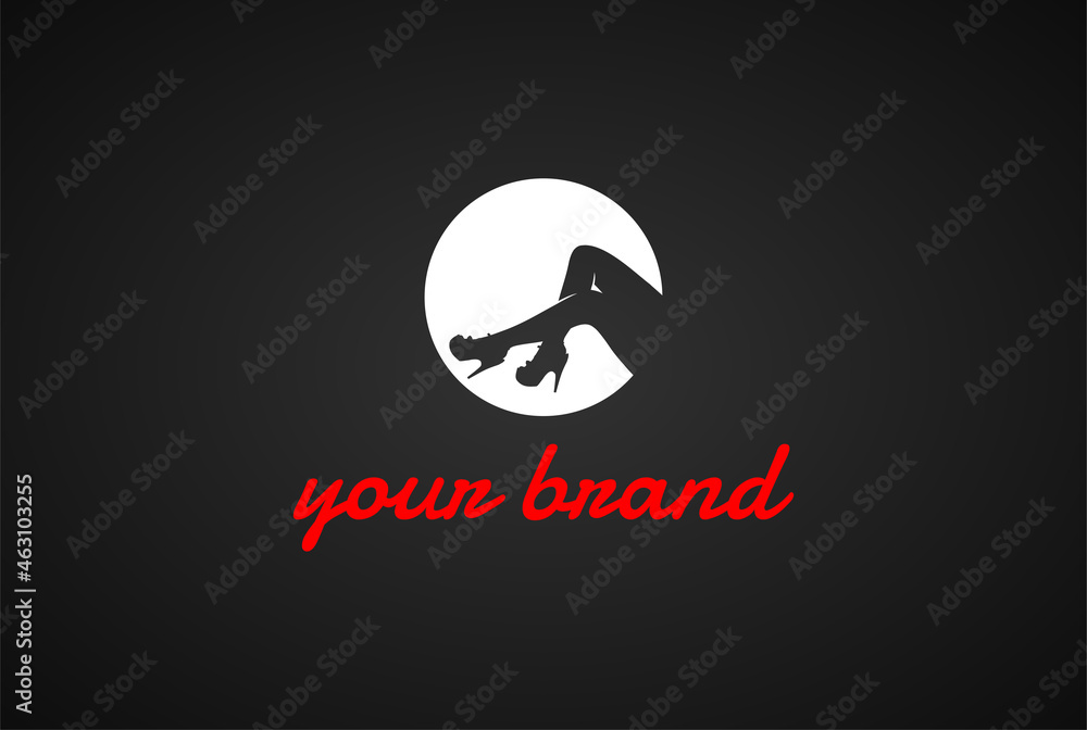 Hot Sexy Woman Female Lady Legs with High Heels for Bar Strip Club Logo ...