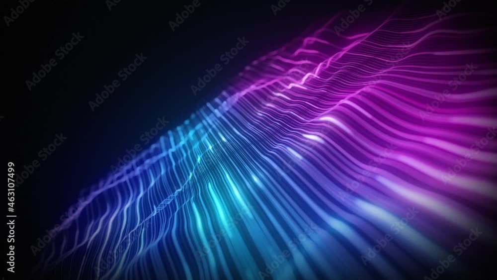 Abstract Gold Strings Waving Fx Background Loop/ 4k animation of an ...