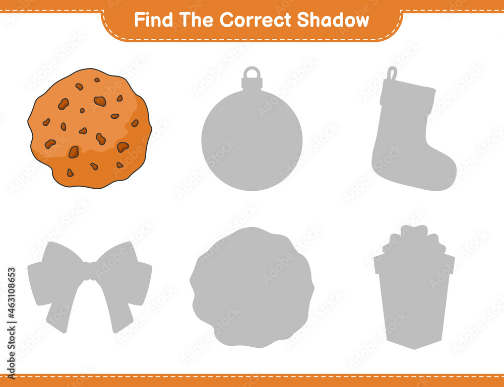 Find the correct shadow. Find and match the correct shadow of Cookie ...