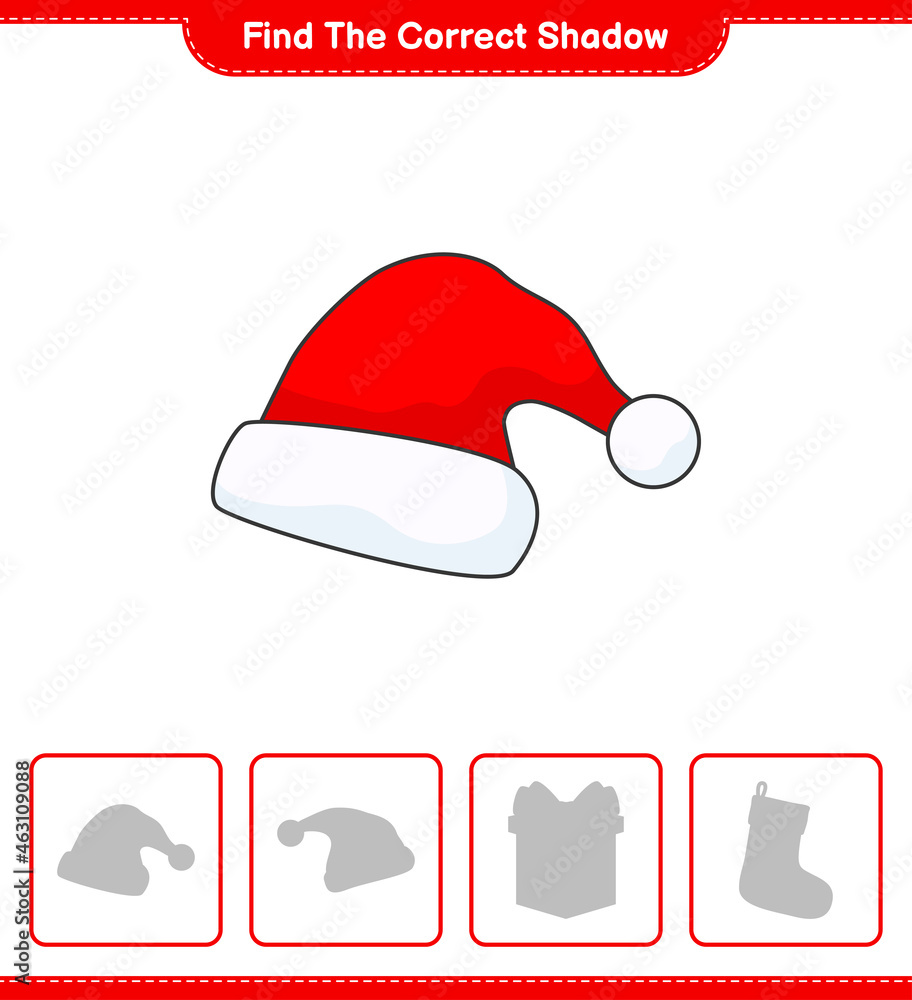 Vetor de Find the correct shadow. Find and match the correct shadow of ...