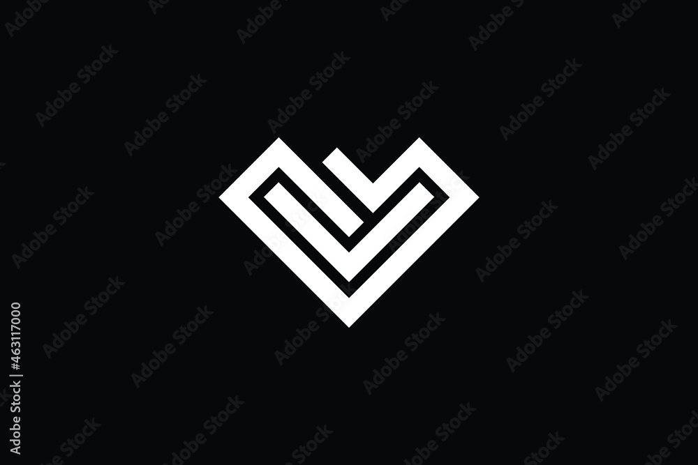 VF logo letter design on luxury background. FV logo monogram initials ...