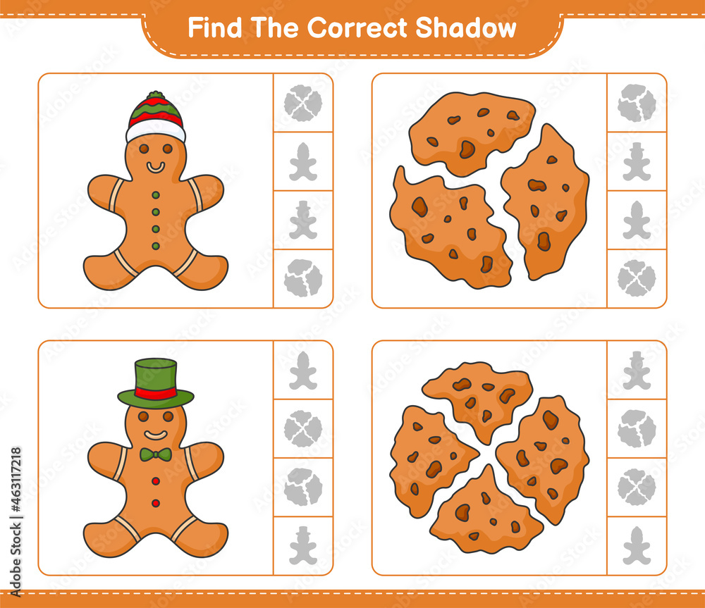 Find the correct shadow. Find and match the correct shadow of Cookies ...