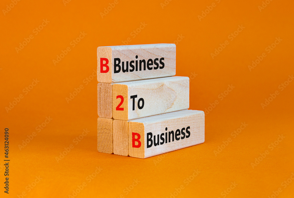 B2B business symbol. Concept words 'BBC - business to business' on ...