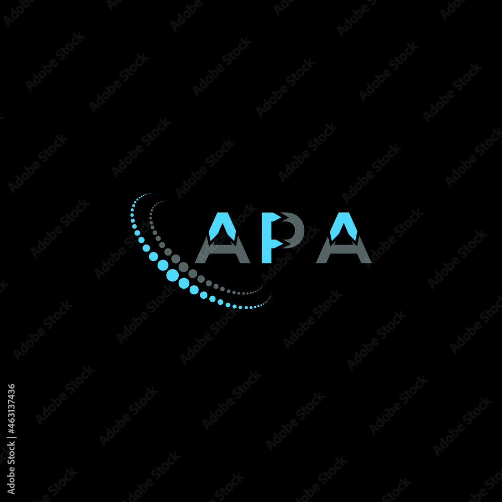 APA letter logo design on black background.APA creative initials letter ...