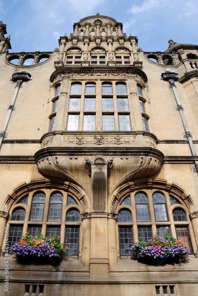 16th century oriel window in Oxford, England, United Kingdom Stock ...