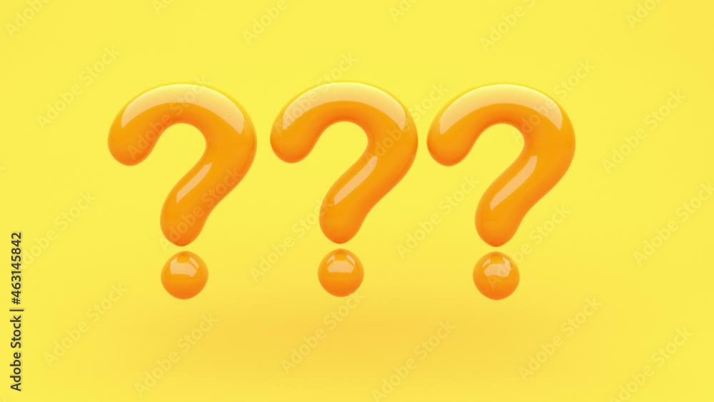 Question marks motion graphic - 3D render animation Stock 비디오 | Adobe Stock