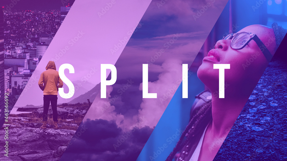 Multi Split Media Transition Stock Template | Adobe Stock