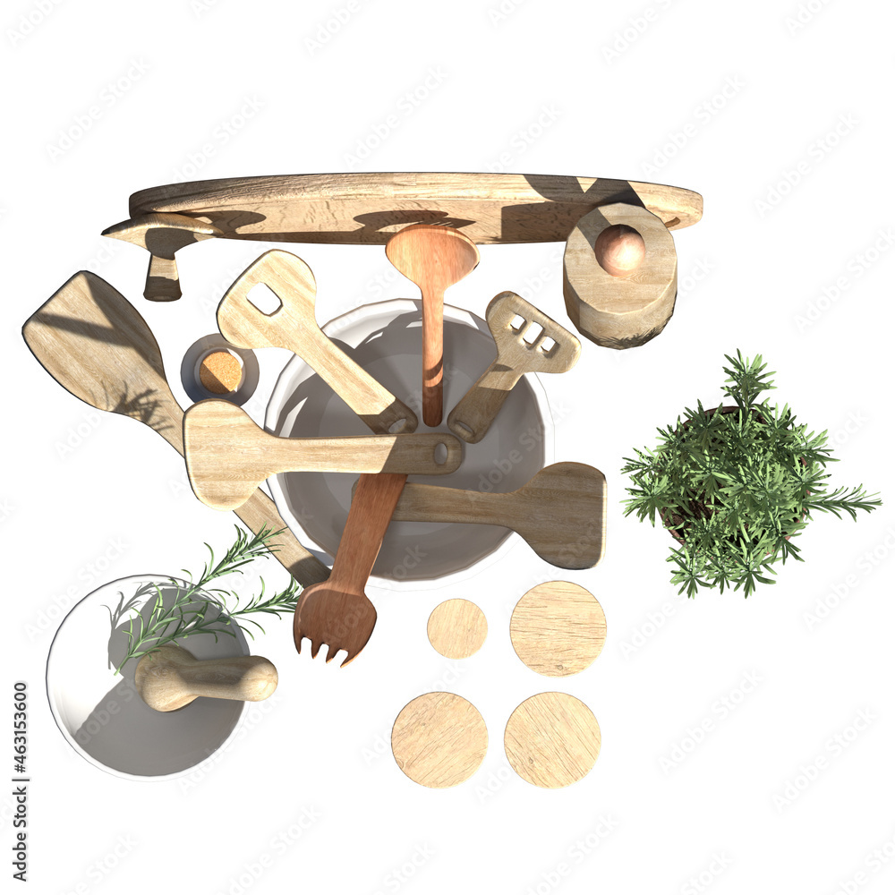 DECORATION TOP VIEW - OBJECTS IN PLAN Stock Illustration | Adobe Stock