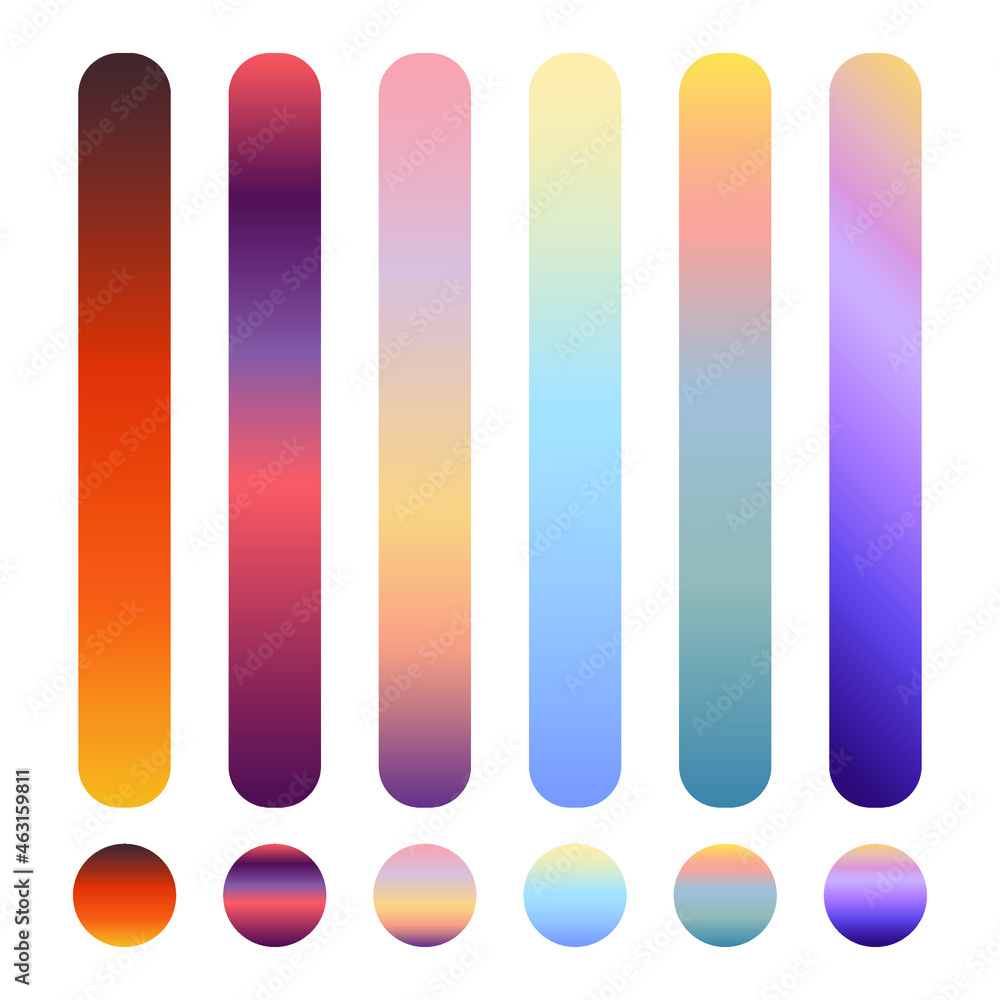 Vector fully editable gradients collection for any vector software in ...
