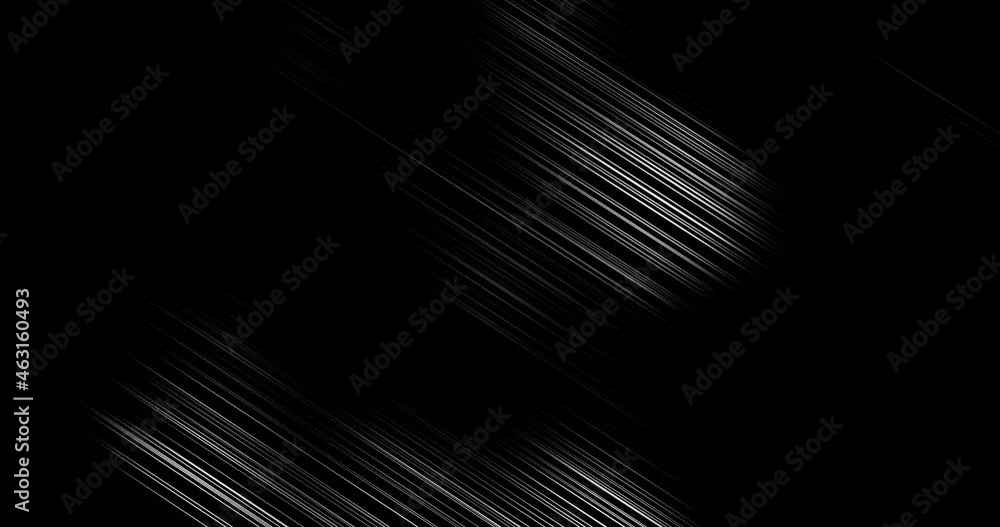 Abstract black background with dynamic 3d lines. White lines on a black ...