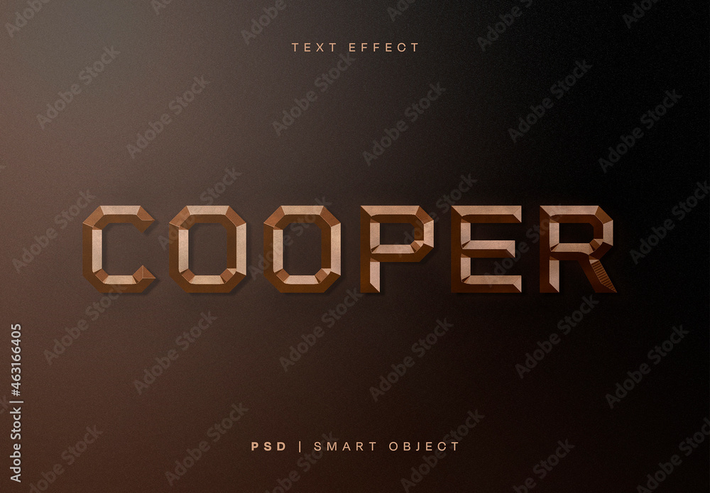 Cooper Text Effect Mockup Stock Template | Adobe Stock