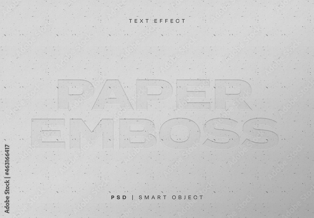 Paper Emboss Text Effect Mockup Stock Template | Adobe Stock
