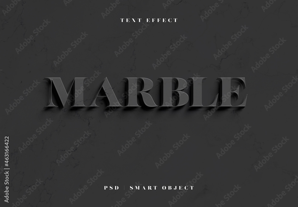 Marble Text Effect Mockup Stock Template | Adobe Stock