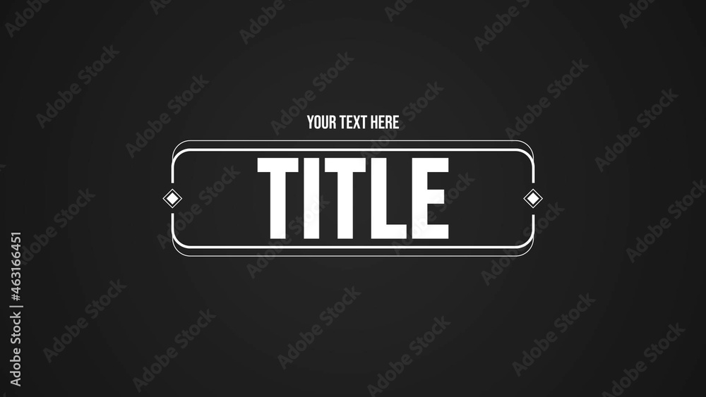 Dynamic Modern Titles Stock Template | Adobe Stock