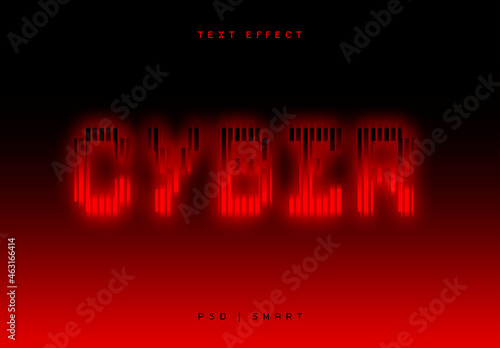 Cyber Text Effect Mockup Stock Template | Adobe Stock