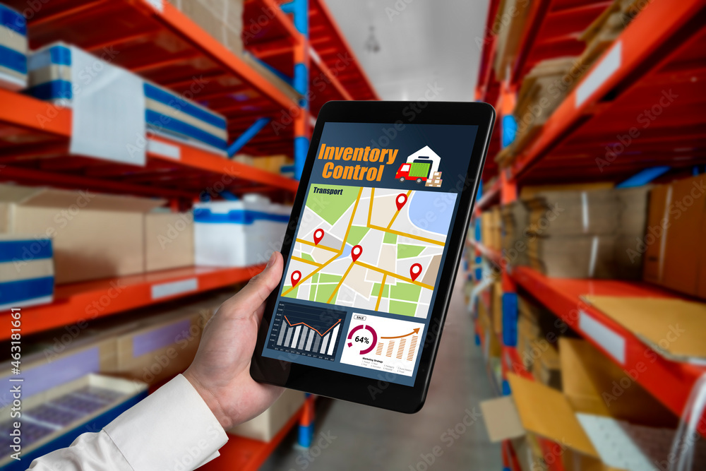 Warehouse management innovative software in computer for real time ...