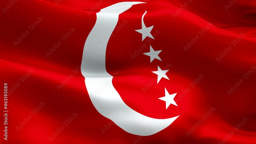 Comoros island flag Closeup 1080p Full HD 1920X1080 footage video ...