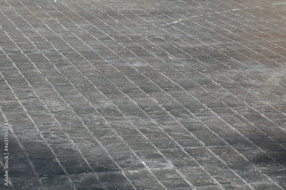Black Street Floor - Black walkway is a solid concrete pavement for ...